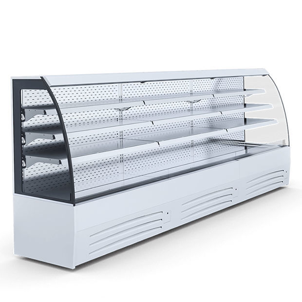 Shelf refrigerated display case - LUNA - IGLOO - for shop / metal / white