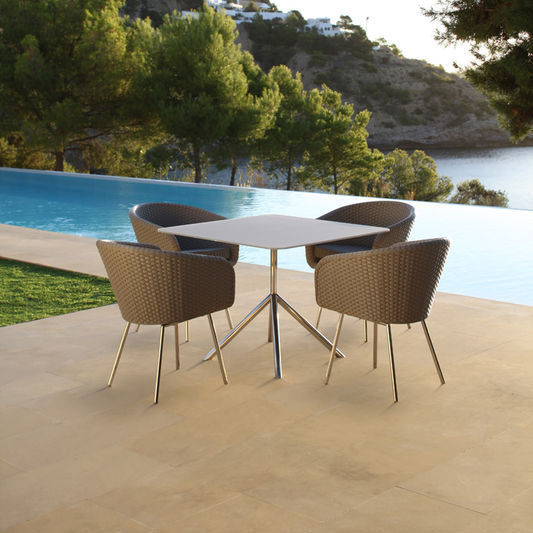 Contemporary garden chair - SHELL - FueraDentro - outdoor / Batyline ...