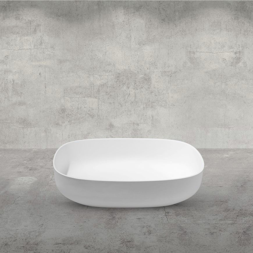 Countertop washbasin - STONE EVO - AQUAdesign - stone / oval / contemporary