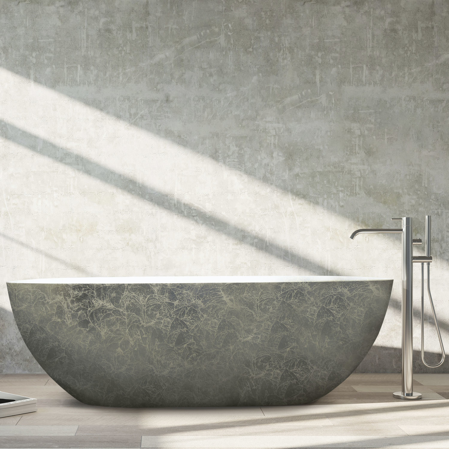 Oval bathtub - STONE EVO - AQUAdesign - free-standing / for homes ...