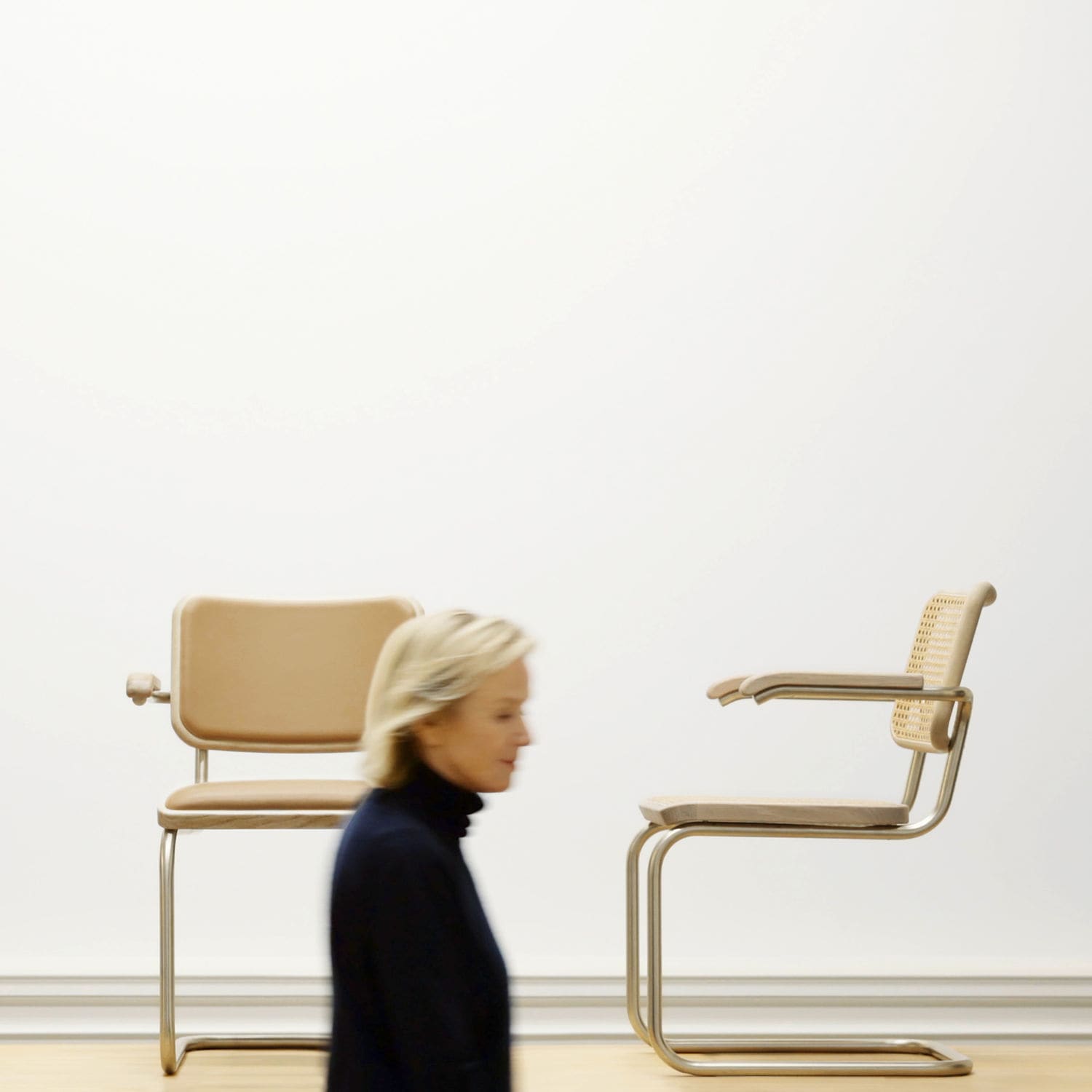 Contemporary chair - JS . THONET - THONET - indoor / leather ...