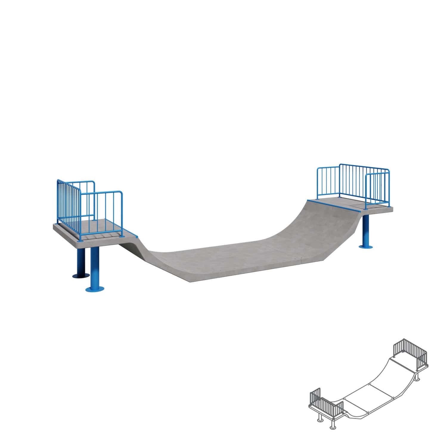 Skatepark mini ramp - 110 Short - 01293 - A Amop Synergies - modular ...