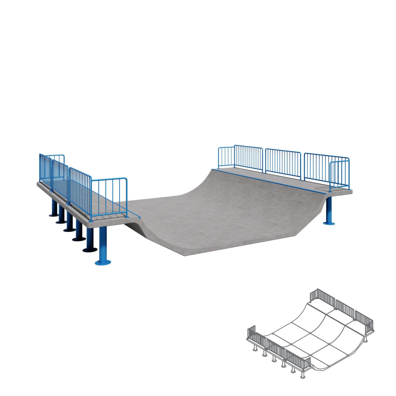 Skatepark mini ramp - 110 Wide - 01294 - A Amop Synergies - modular ...