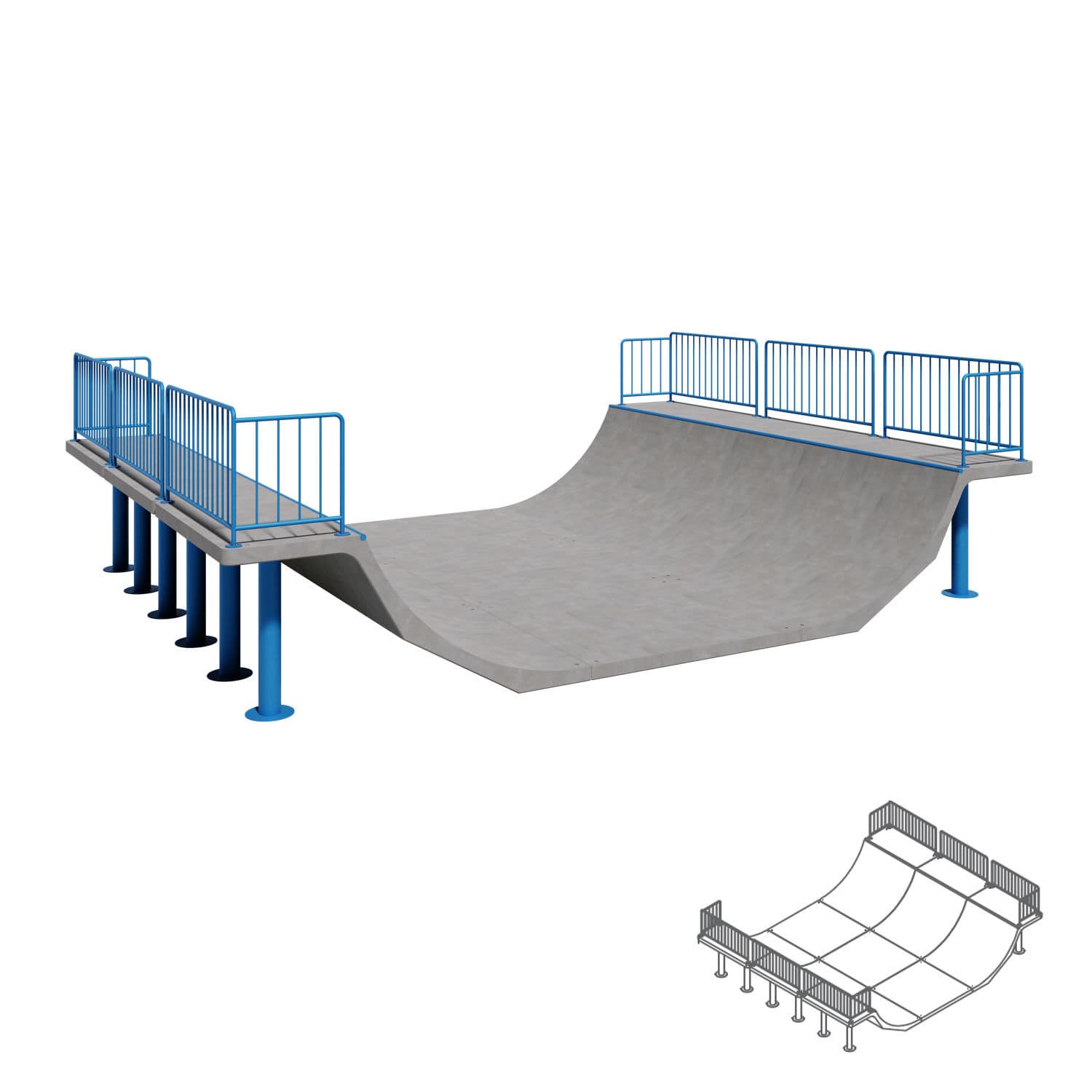 Skatepark mini ramp - 140 Wide - 01295 - A Amop Synergies - modular ...