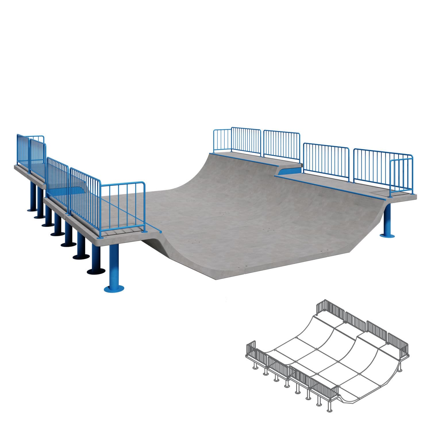 Skatepark mini ramp - 110-140 Wide - 01296 - A Amop Synergies - modular ...