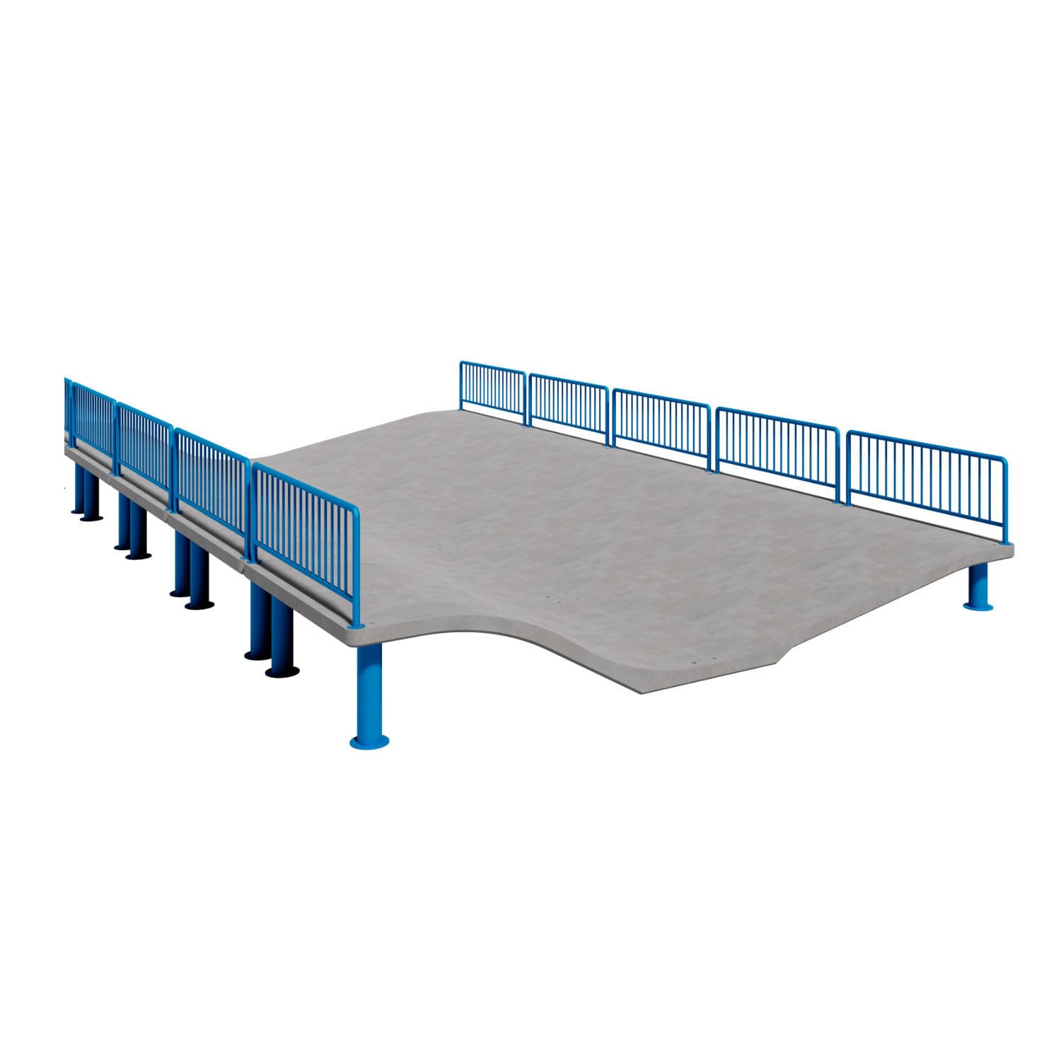 Wave type skatepark ramp - C 01314 - A Amop Synergies - concrete