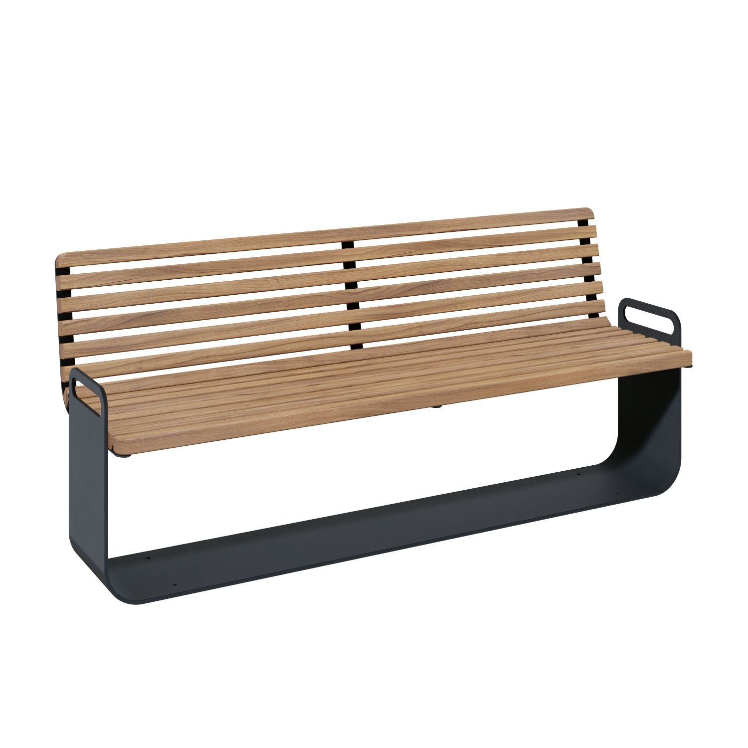 Contemporary public bench - GRIP 32021 - A Amop Synergies - wooden ...