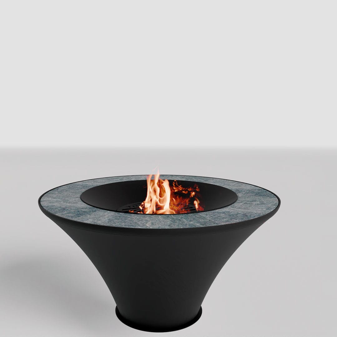 Wood-burning fire pit - Brazier - TRAFORART - gas / bioethanol / steel