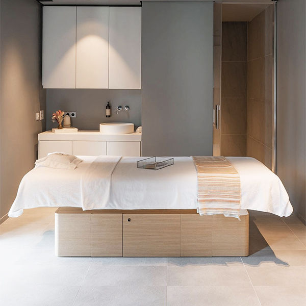 Custom-made massage table - THEIA - AKT GROUP - electric / wooden / Eco ...