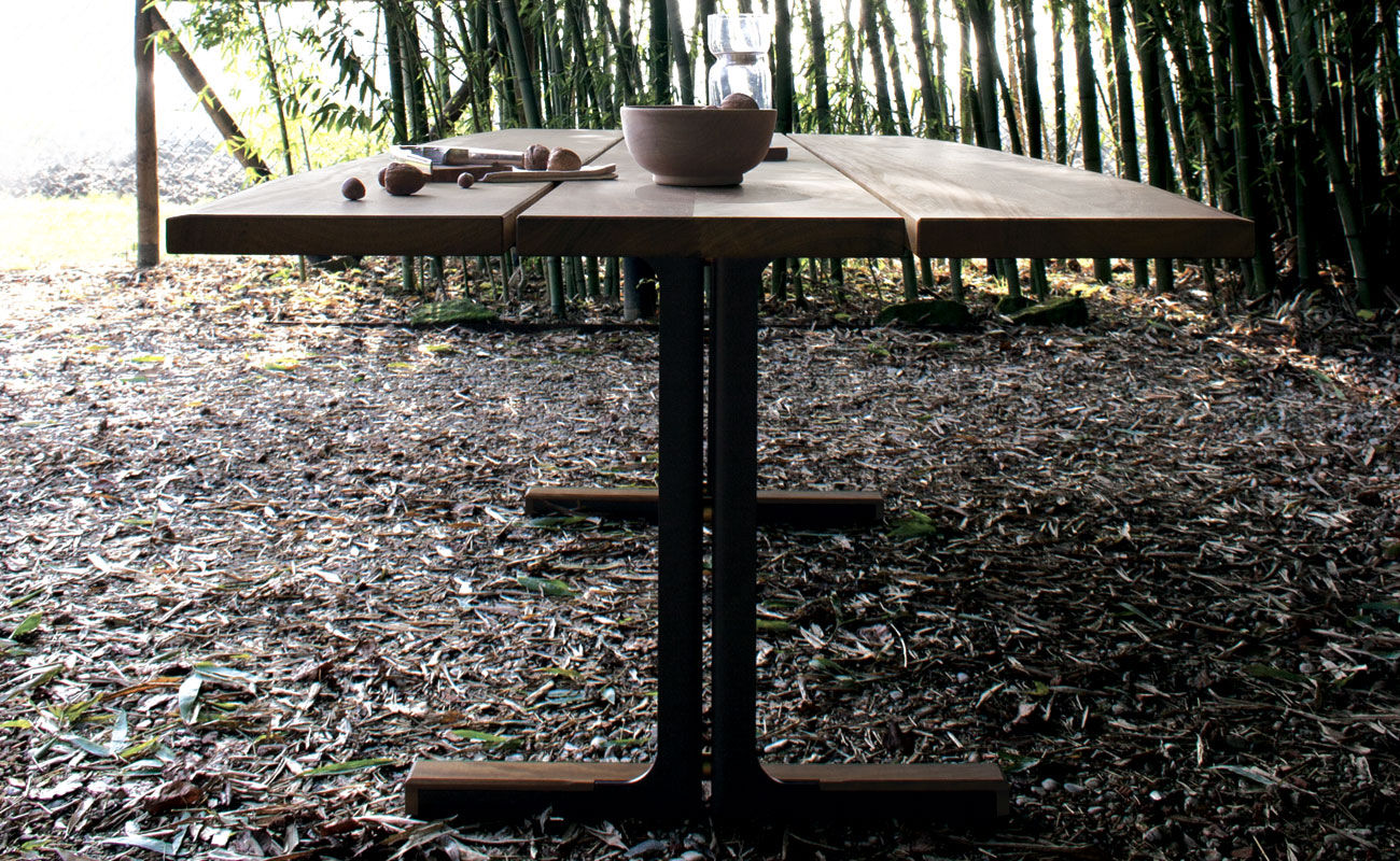 Contemporary table - HAMMER - extendo - oak / solid wood / walnut