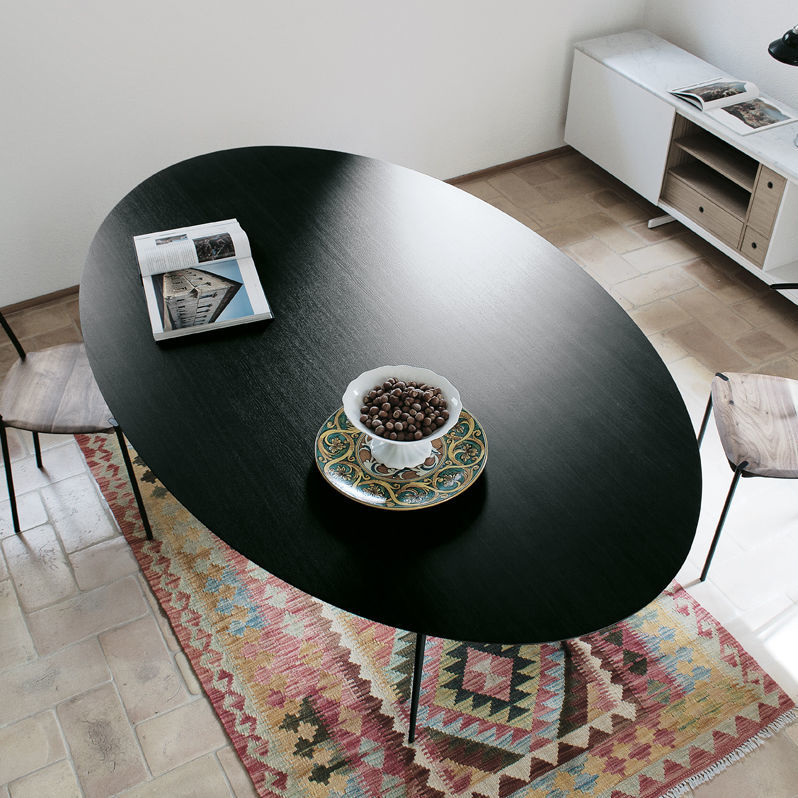 Contemporary table - SPILLO - extendo - oak / ash / HPL