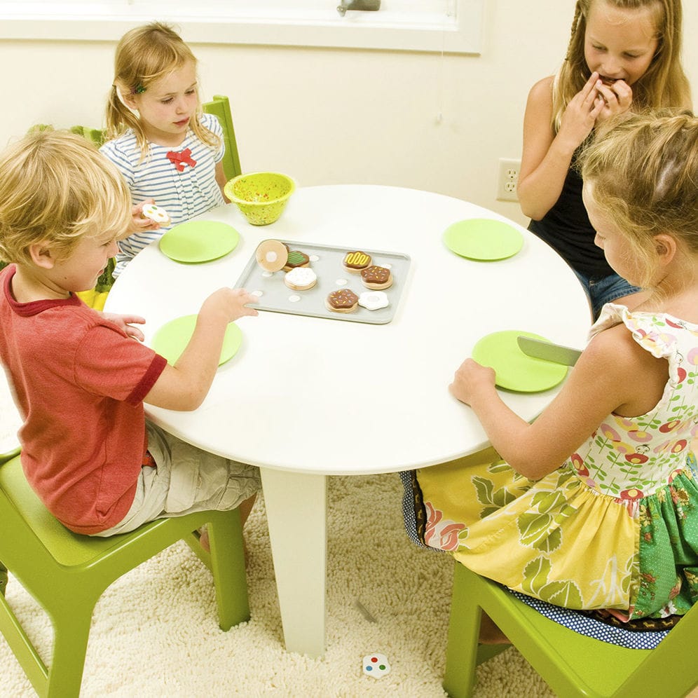 Contemporary table - PLAY - Loll Designs - polyethylene / round / child's