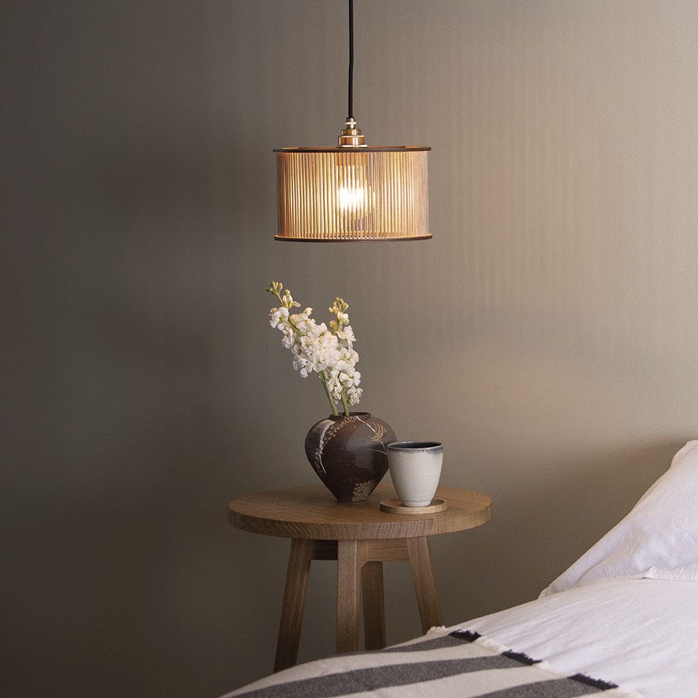 Pendant lamp - ARTUS - Tom Raffield - blown glass / birch / plywood