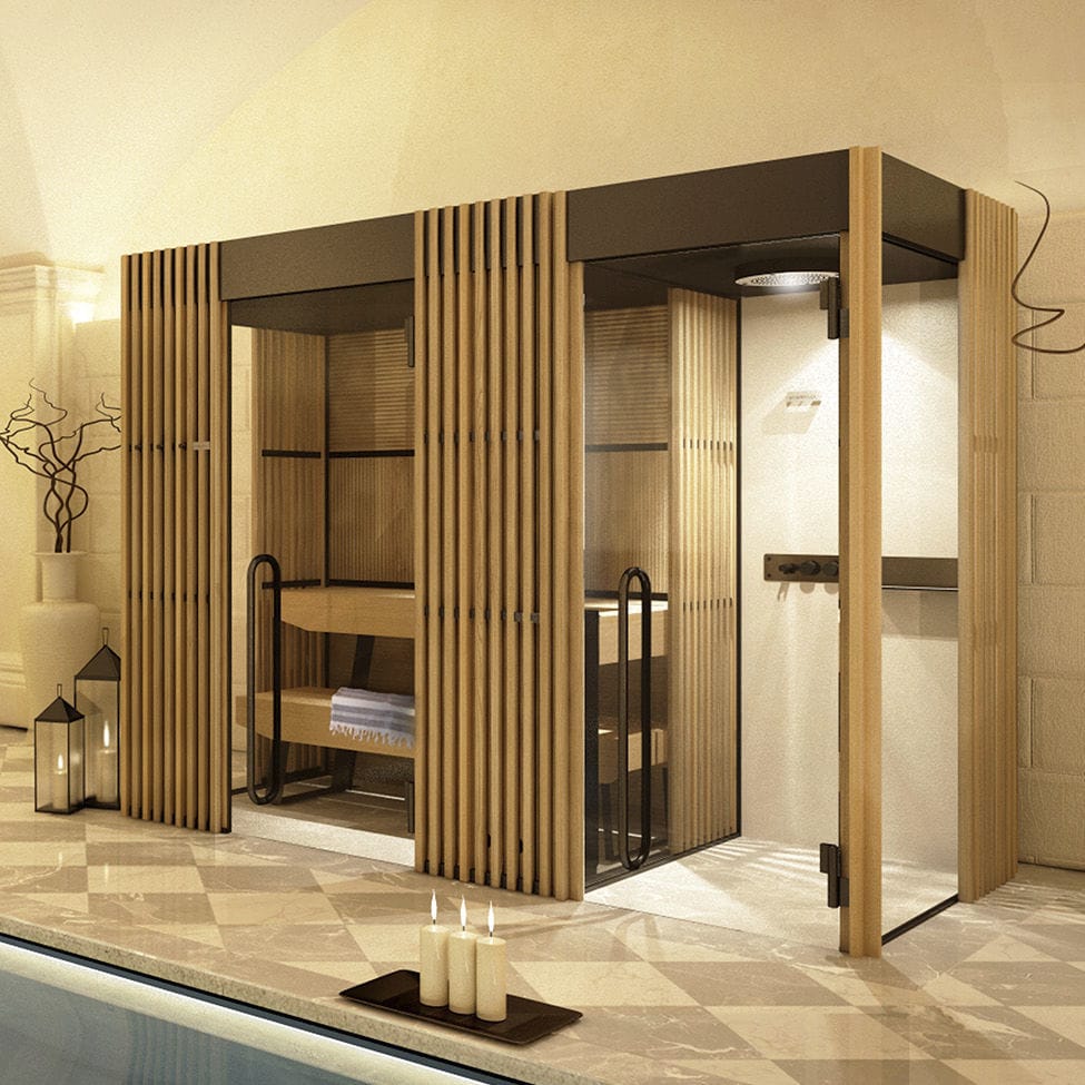 Finnish sauna - SHADE - Starpool - commercial / wooden / glass