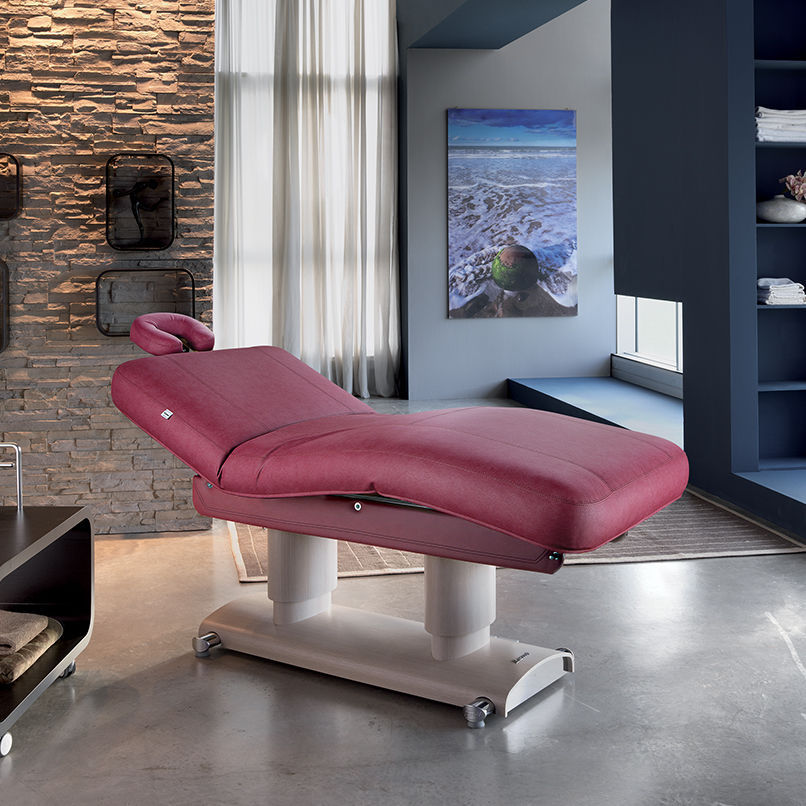 Electric massage table - GEMYA - Lemi BEAUTY & SPA - wooden / height ...