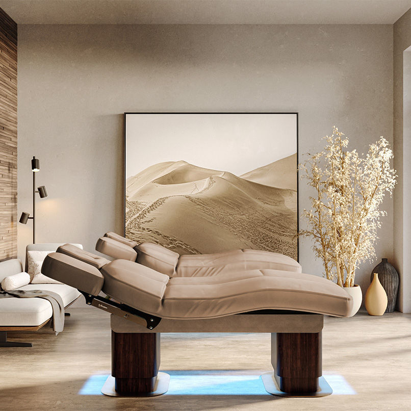 Electric Massage Table Milano Evo Lemi Beauty And Spa Wooden Metal Leather