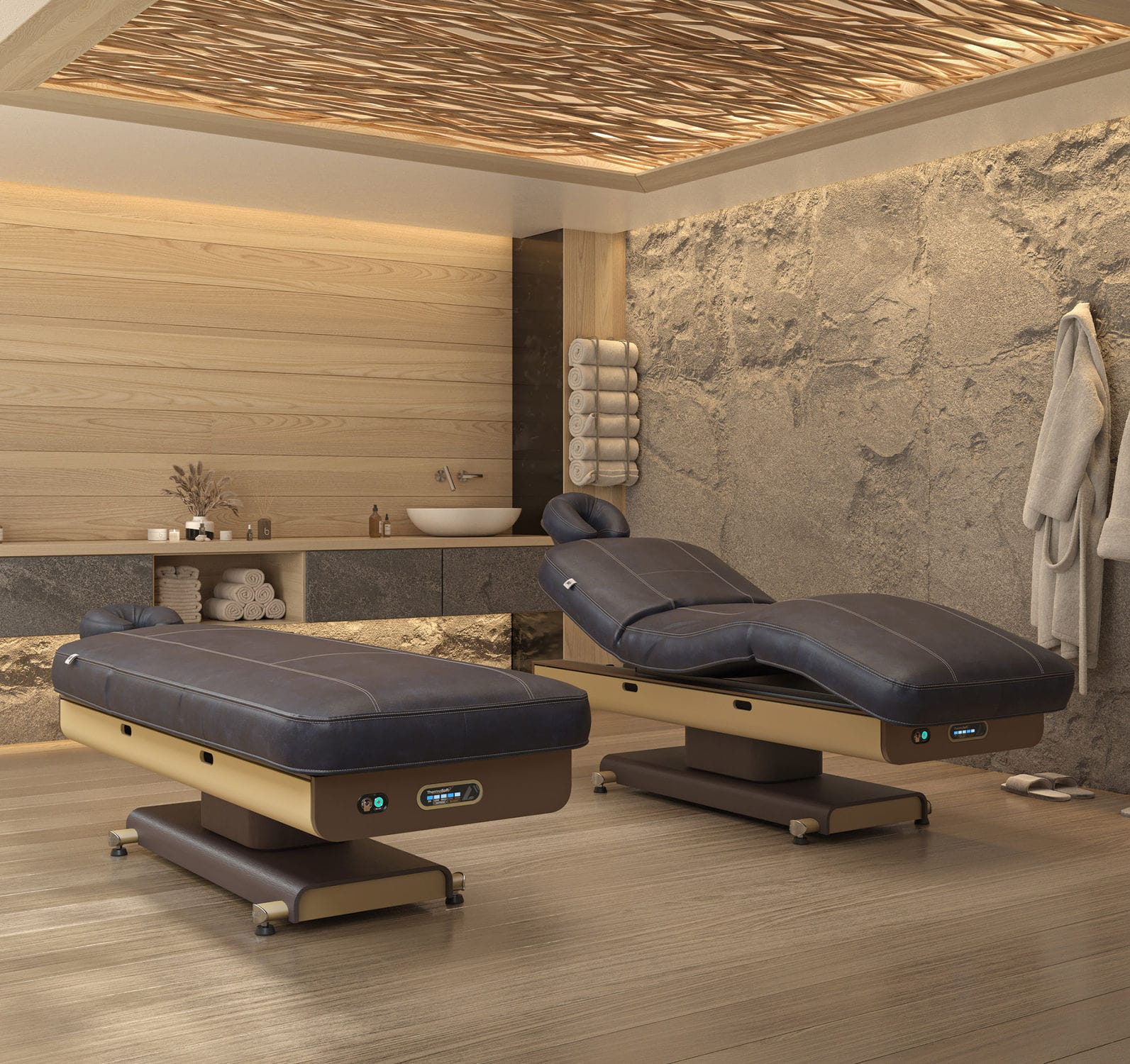 Electric massage table - ThermoSoft-V - Lemi BEAUTY & SPA - wooden ...
