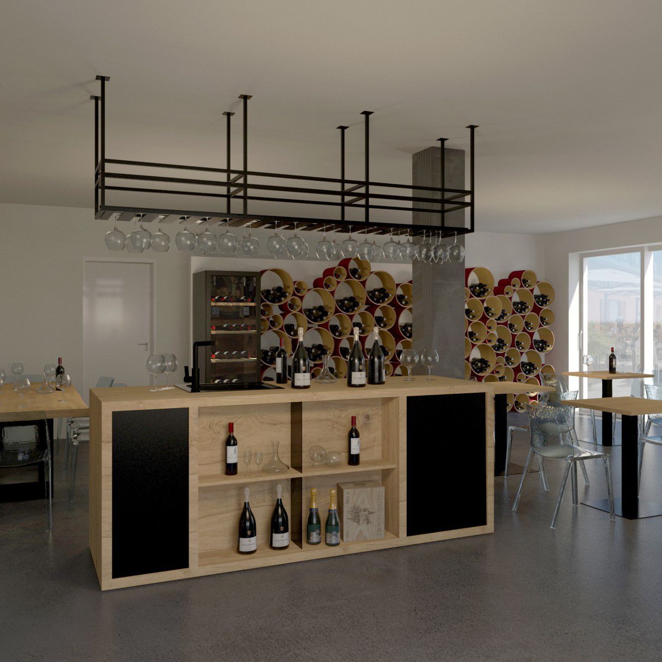 Contract bar cabinet - ESIGO WINE BAR 03 - ESIGO - for bar ...