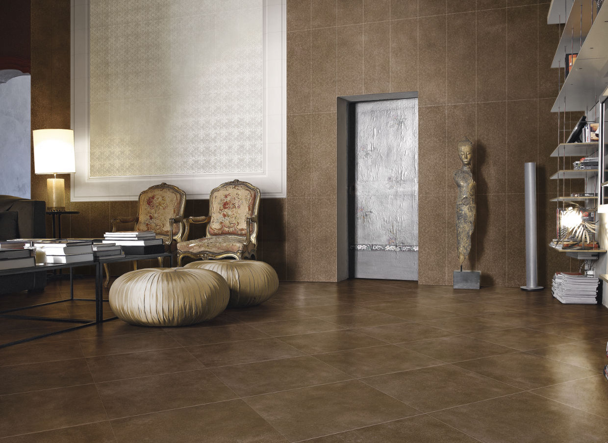 Indoor tile - MAISON - Kale - floor / ceramic / metallized