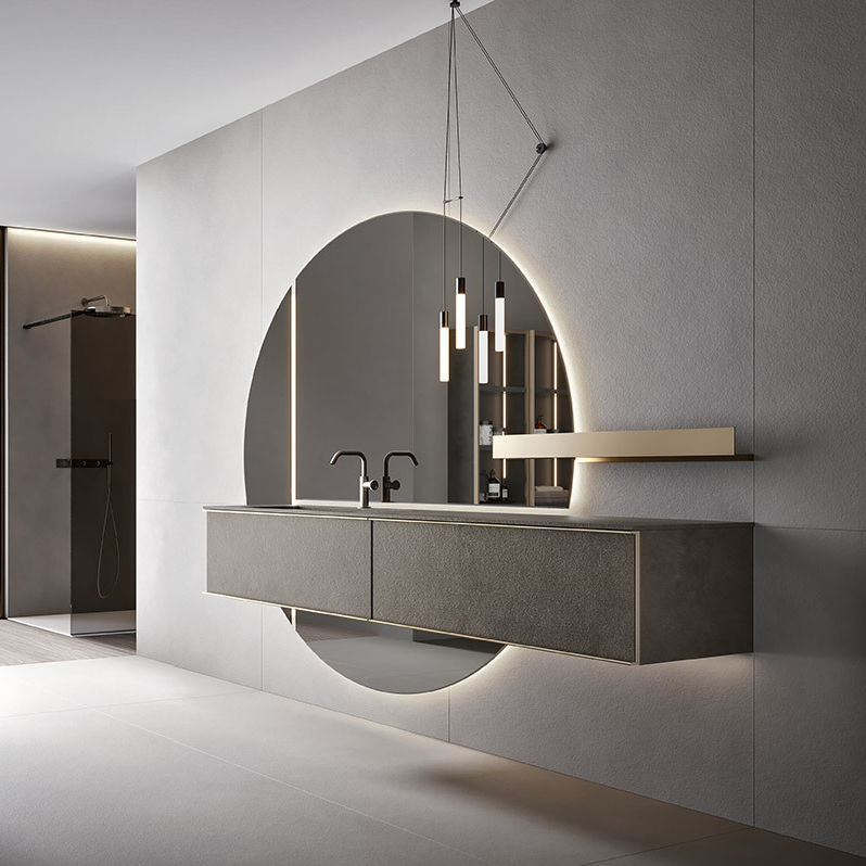 Wall-mounted bathroom mirror - Eclissi - Agorà Group - contemporary ...