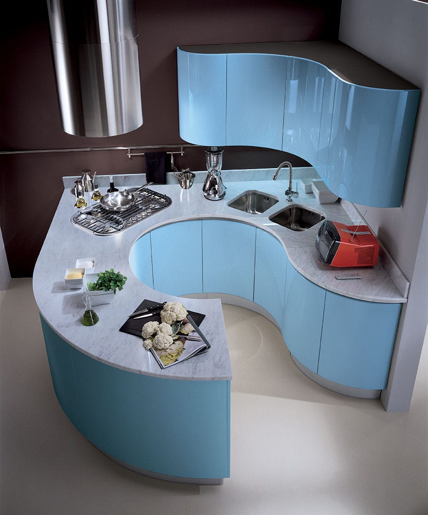 Contemporary kitchen - TIMO PLUS - Biefbi Cucine - wooden / round ...