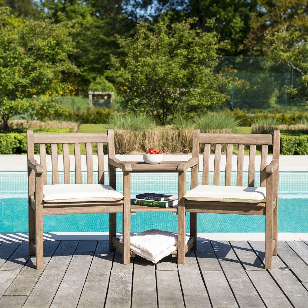 Contemporary table and chair set - SHERWOOD - Alexander Rose - acacia ...