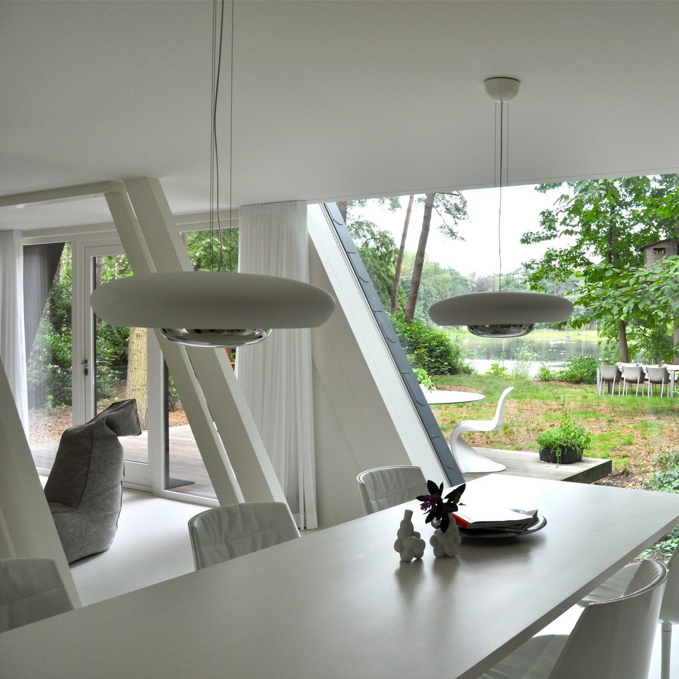 Pendant lamp - CORONA - Established and sons - blown glass / ceramic ...