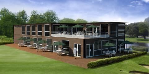 Modular building - Touax - prefab / wooden / locker room