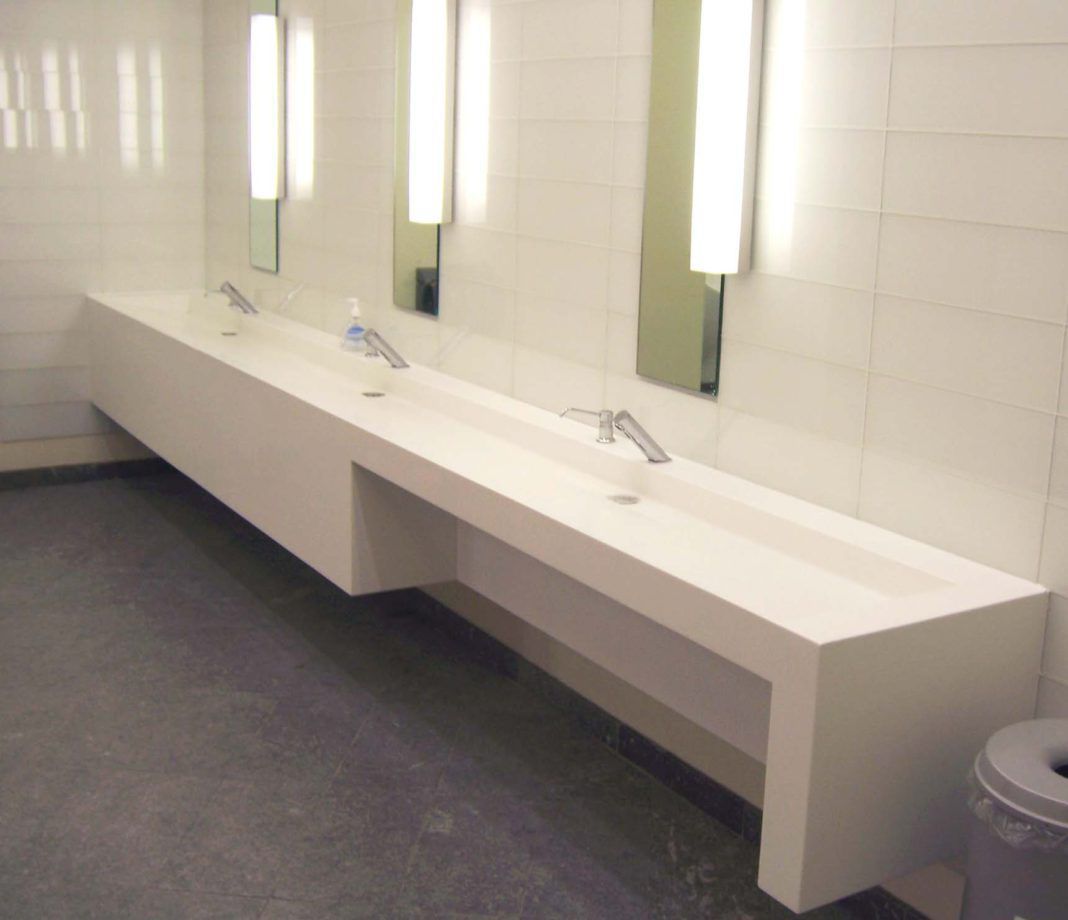 Built-in washbasin - IMAGE 12 - IMAGE - Corian® / multiple / rectangular