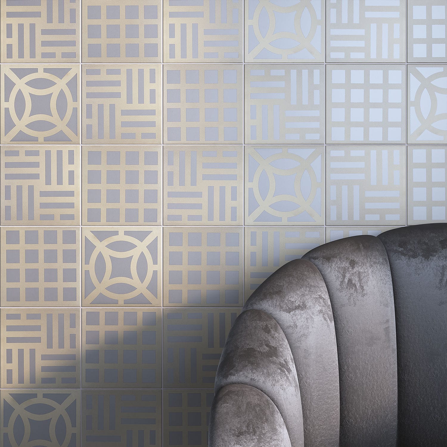 Ceramic tile - KONDO SMOKE SILVER - INTHETILE - matte / indoor / bathroom