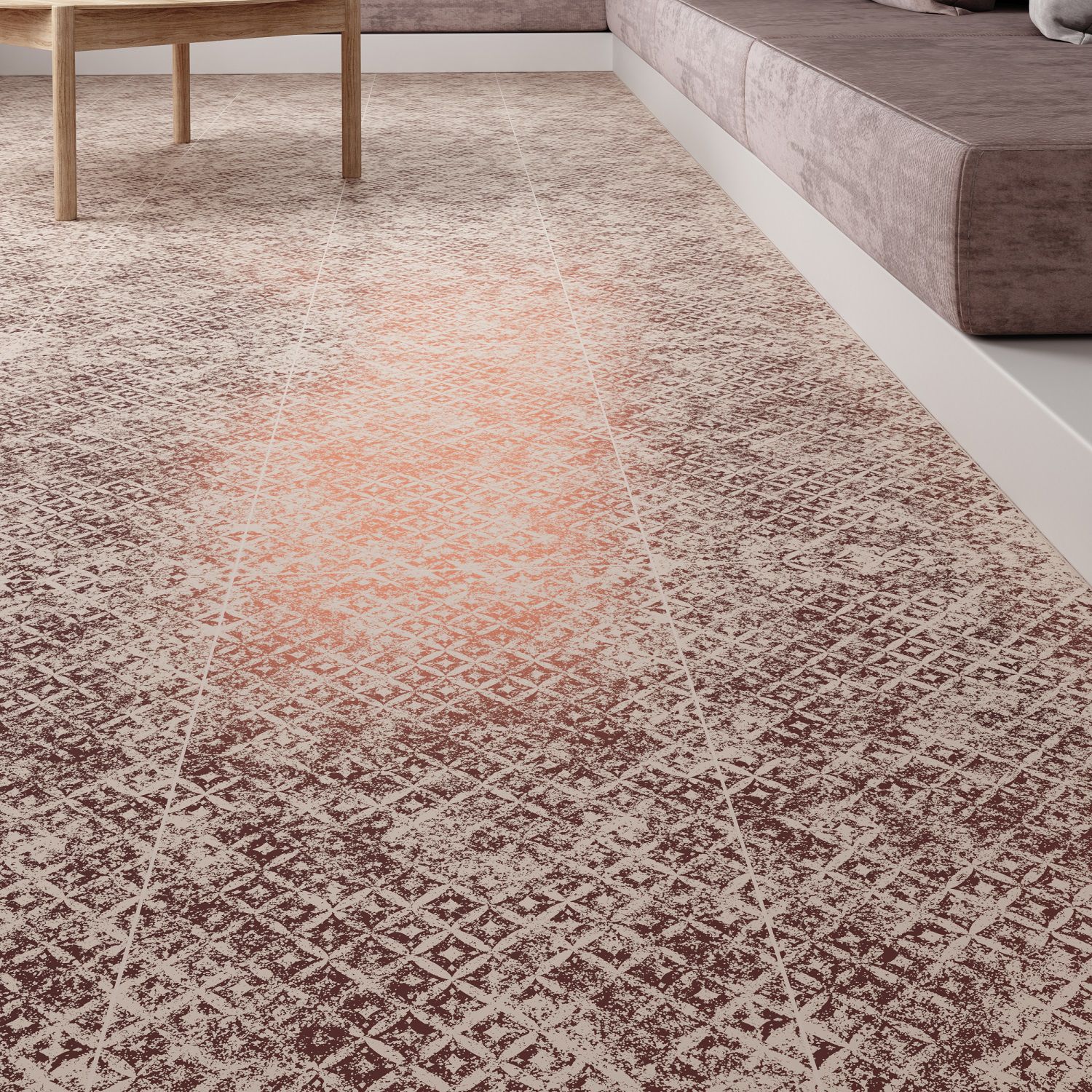 Porcelain stoneware tile - FUSION CREAM ROSE GOLD - INTHETILE - matte ...