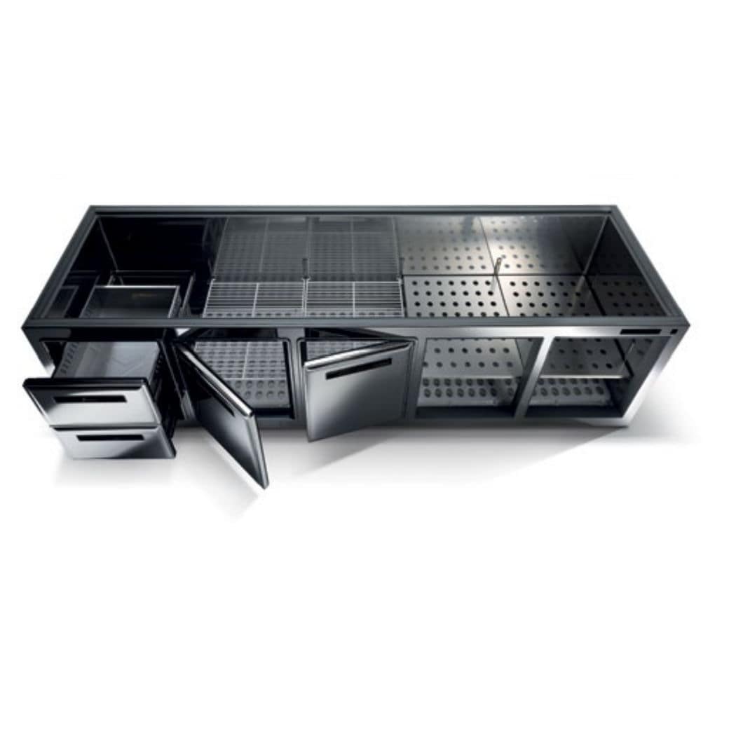 Stainless steel counter - Cella - SIFA - glass / upright / refrigerated