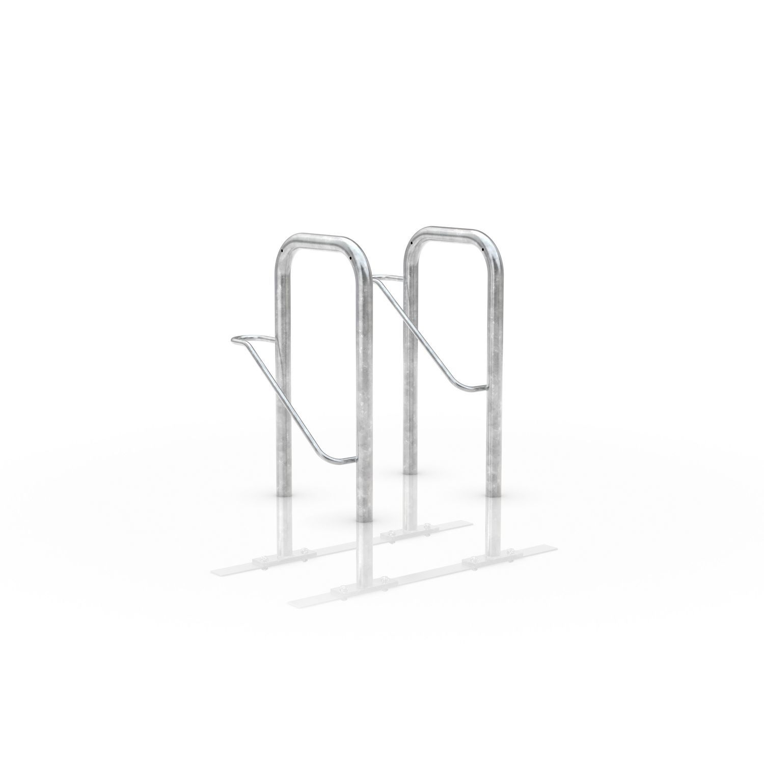 Floor-mounted bike rack - Strap 12 - wsm Raumsysteme - galvanised steel ...
