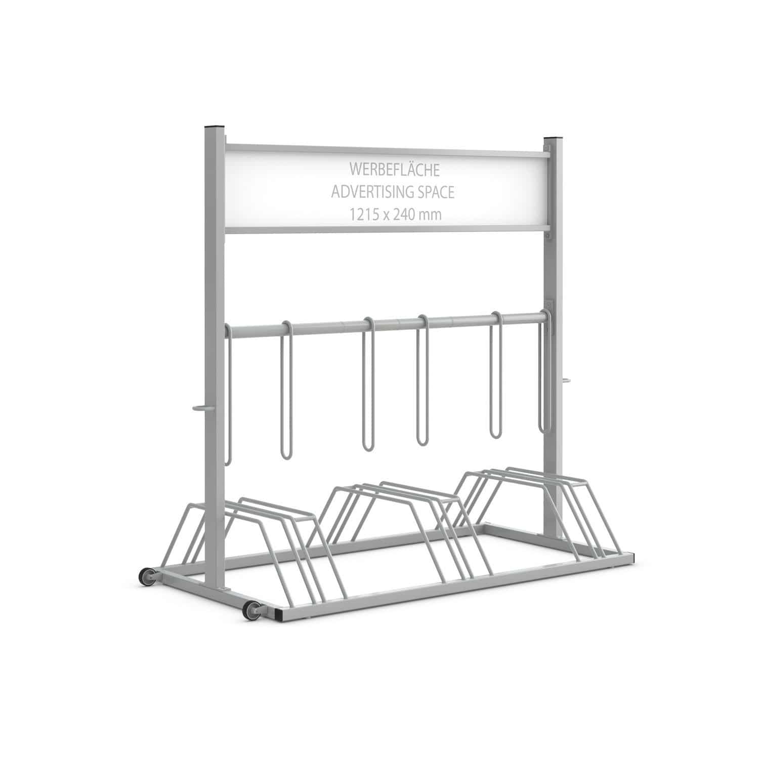 Floor-mounted bike rack - 105000077 - wsm Raumsysteme - galvanised ...
