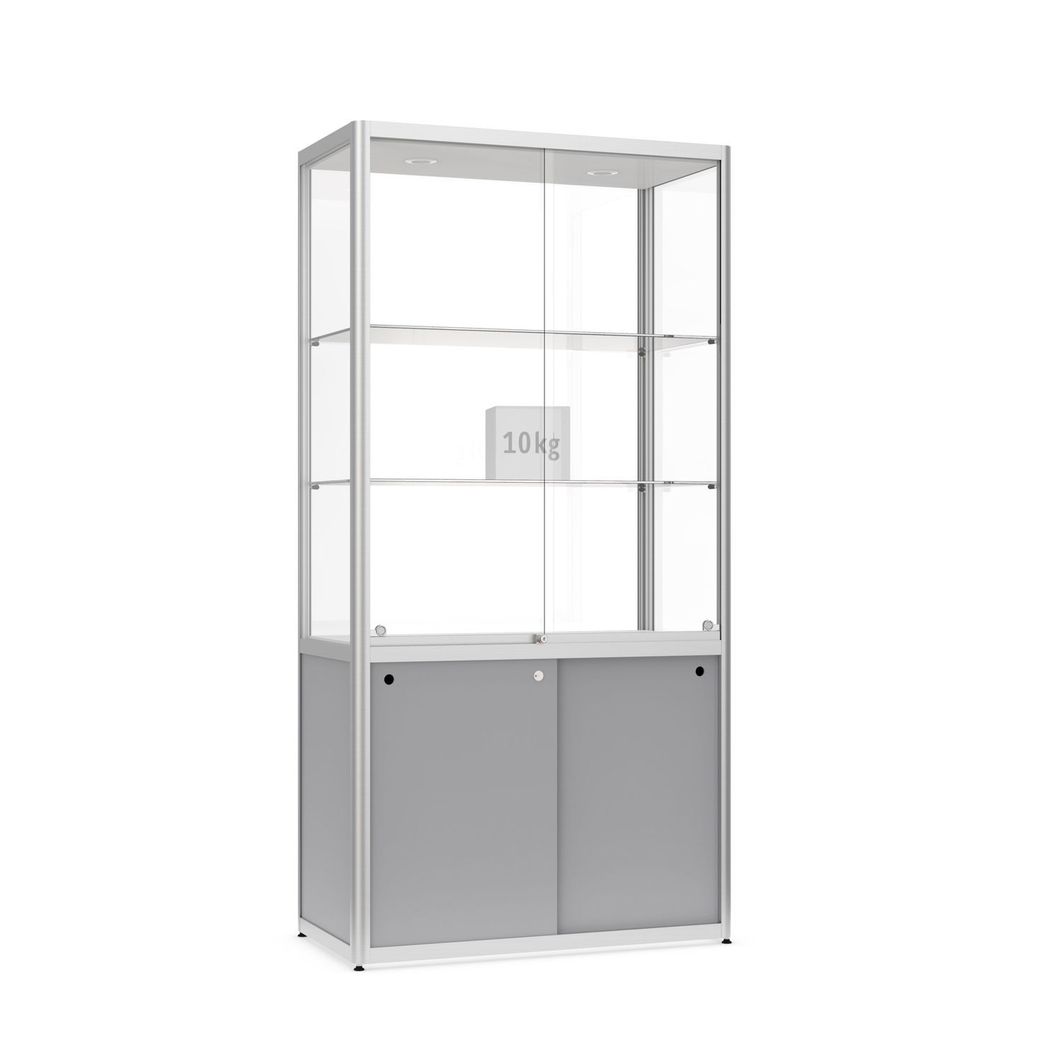 Contemporary display case - Factory 500 - wsm Raumsysteme - anodized ...