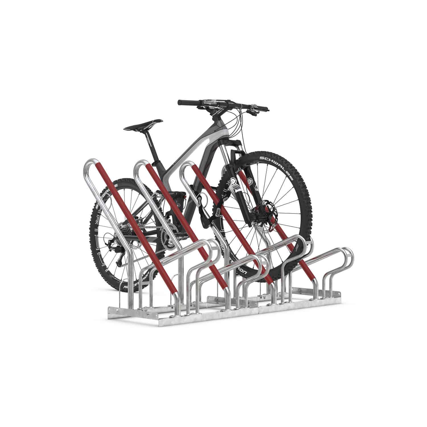 Floor-mounted bike rack - 2504 - wsm Raumsysteme - galvanised steel ...
