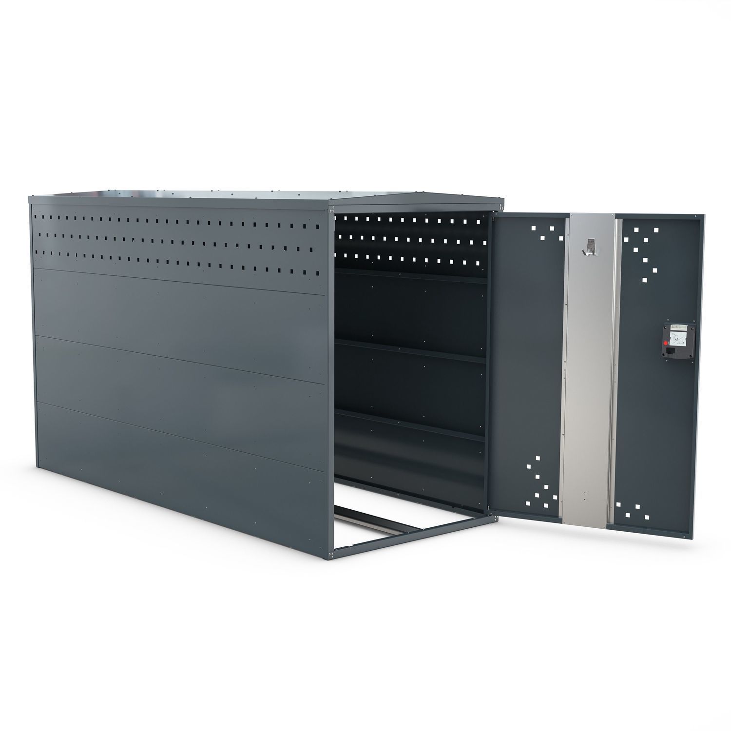 Secure cycle shelter - BikeBox 1 G with coin deposit lock - wsm ...