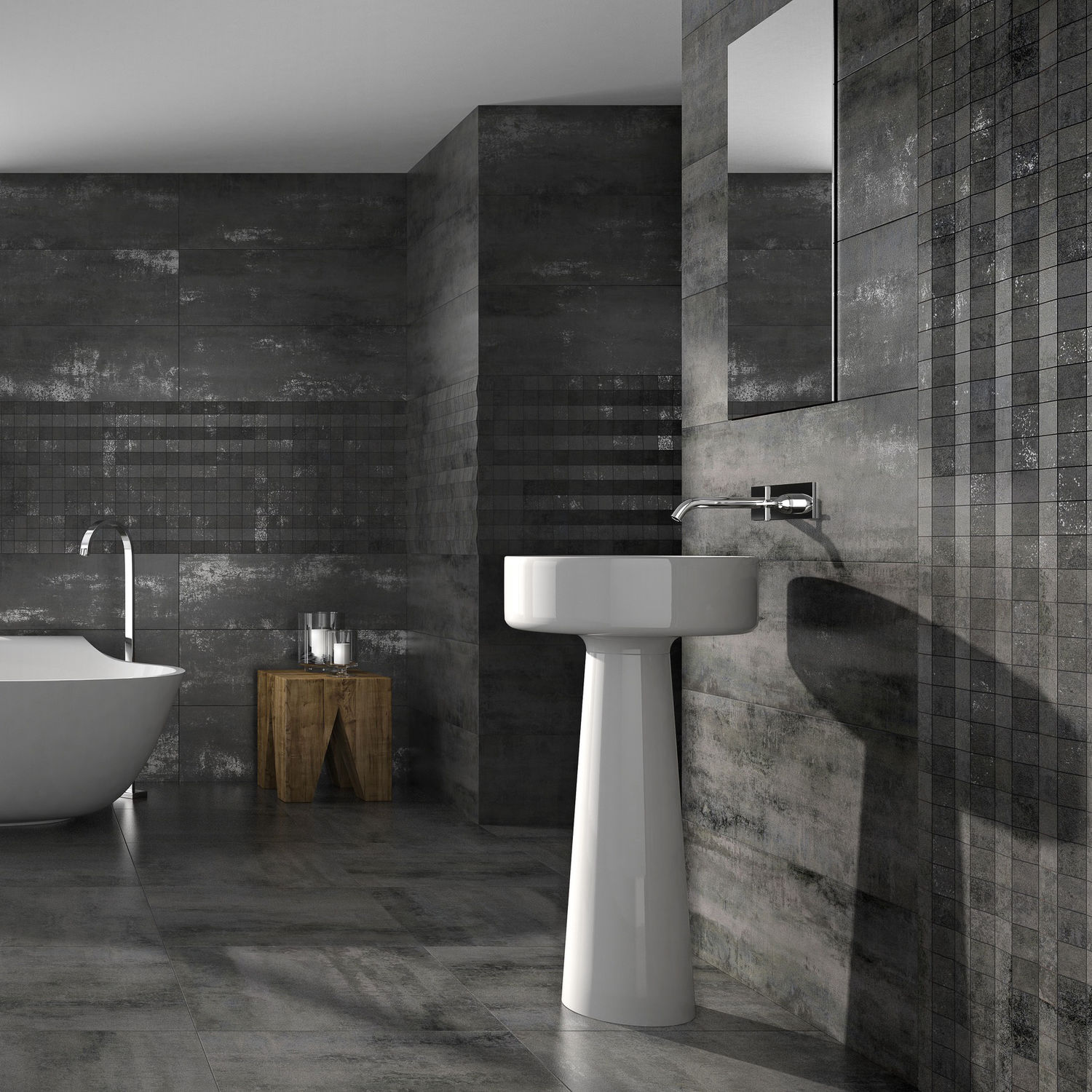 Porcelain stoneware tile - IGNEA - Azulev - polished / embossed / indoor