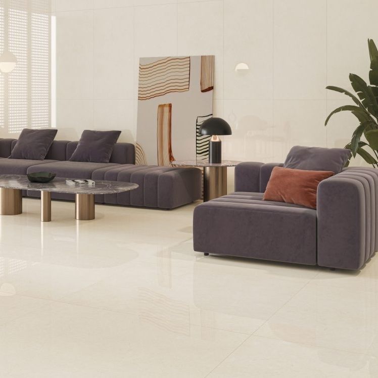 Porcelain stoneware tile - BELLE CREAM - Azulev - polished / indoor ...