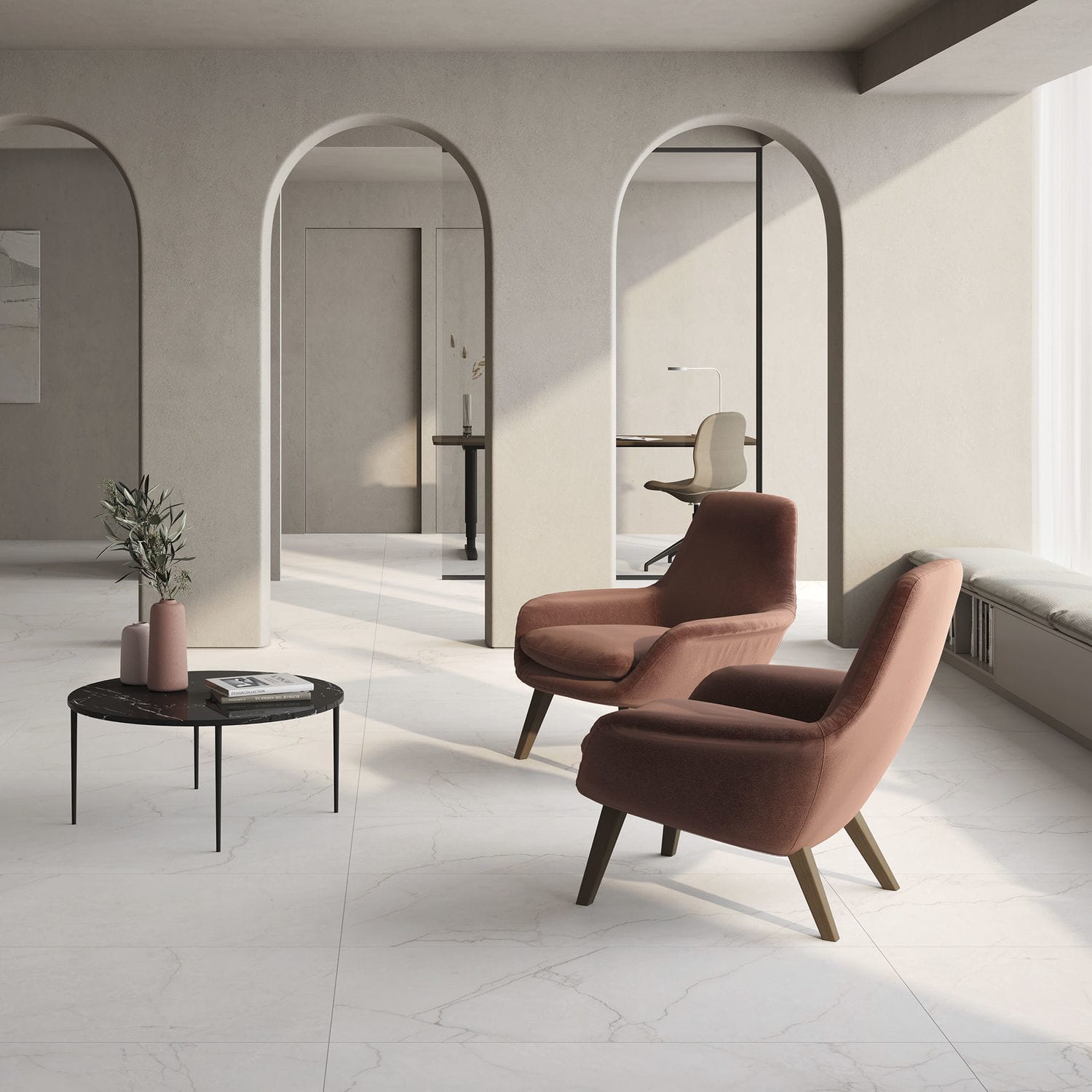 Porcelain stoneware tile - CLASS - Azuvi - matte / polished / smooth