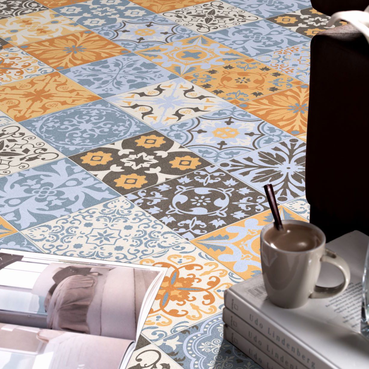 Porcelain stoneware tile - COIMBRA - Codicer - kitchen / floor / patchwork