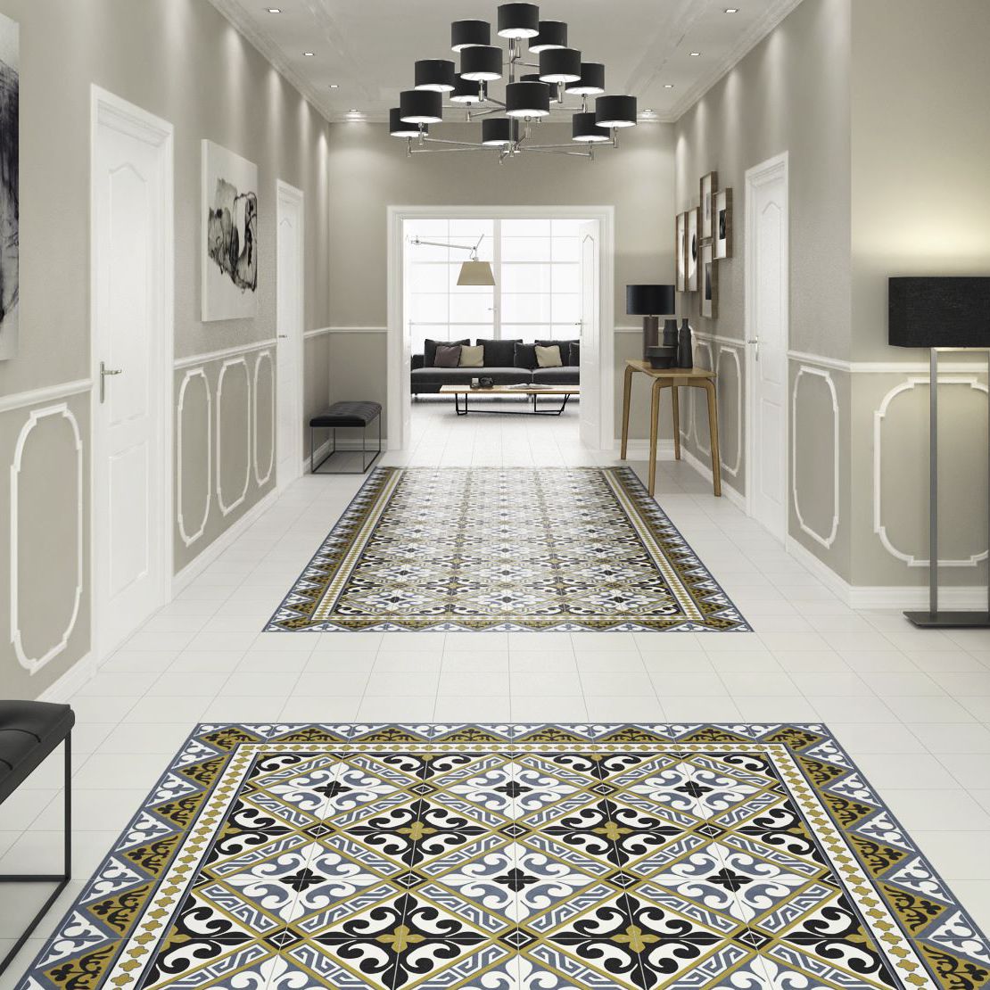 Indoor tile - VERSALLES - Codicer - floor / porcelain stoneware / damask
