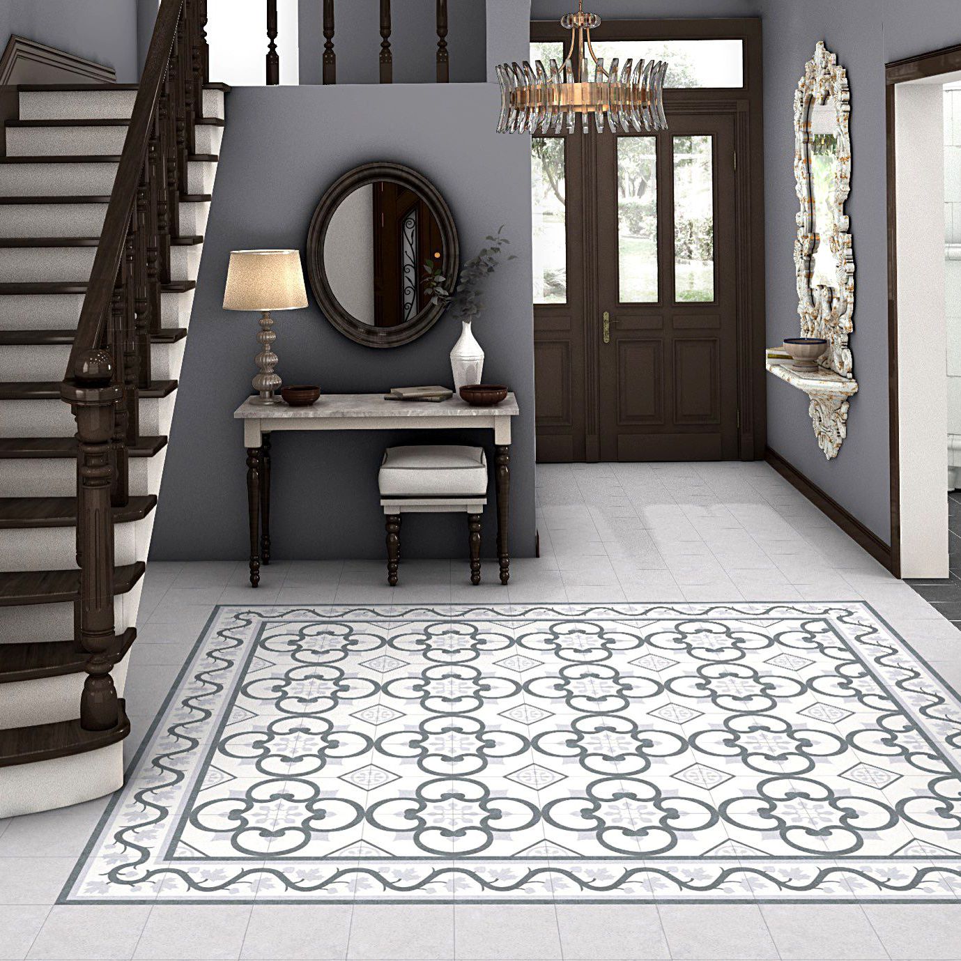 Porcelain stoneware tile - LUCCA - Codicer - indoor / floor / patterned
