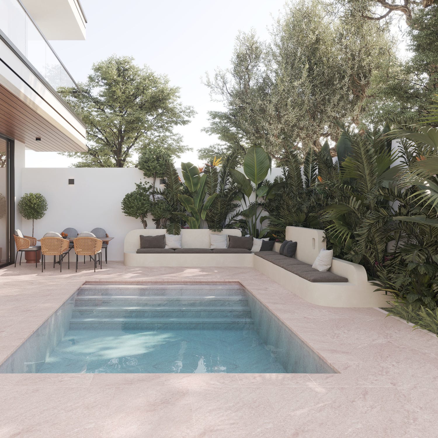 Clinker tile - PINK STONE - Gresmanc - outdoor / garden / poolside