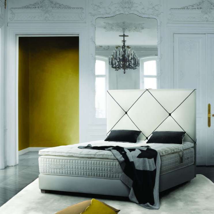 Double bed headboard - CARAT - Treca Paris - contemporary / leather ...