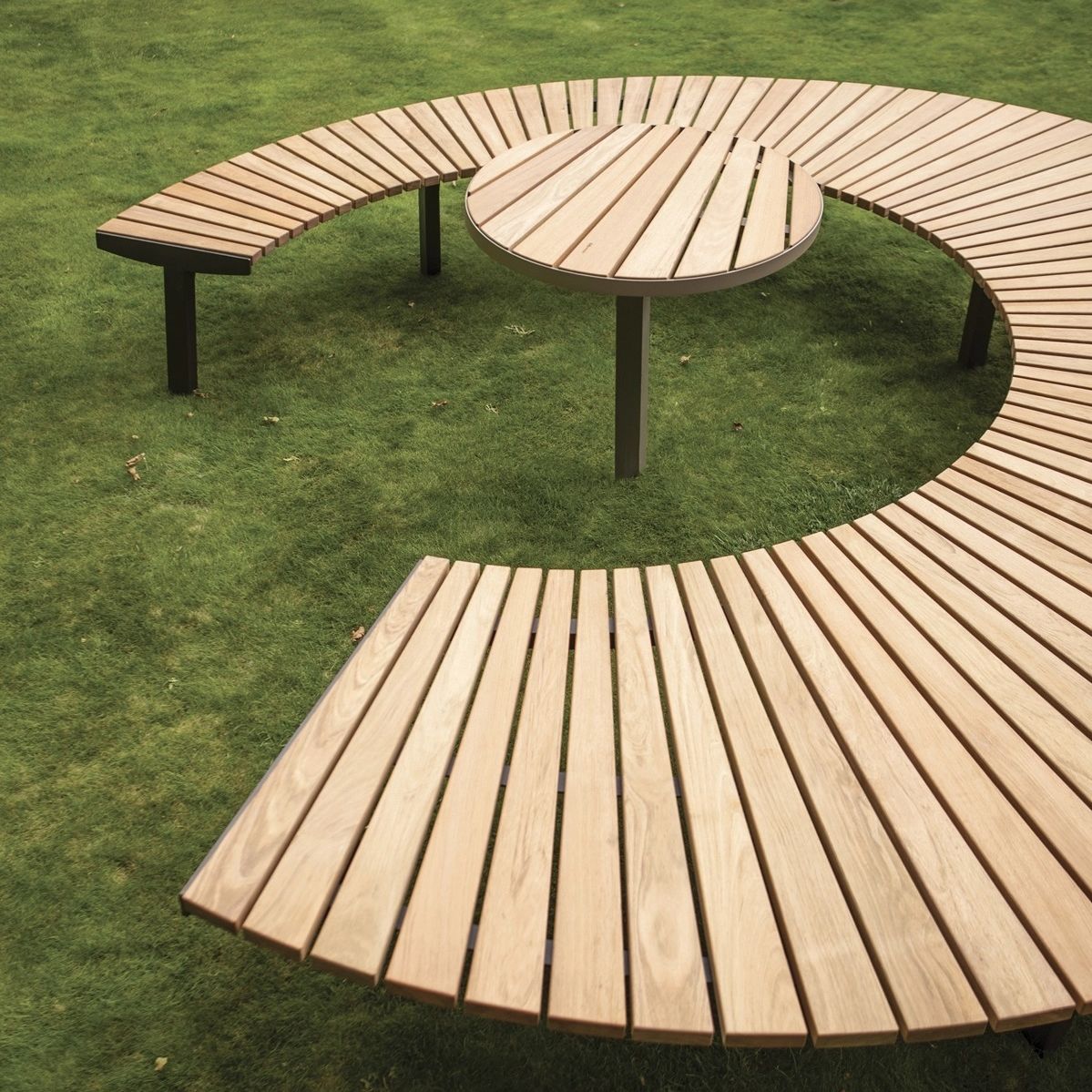 Contemporary picnic table - LAGO - mmcité street furniture - hardwood ...