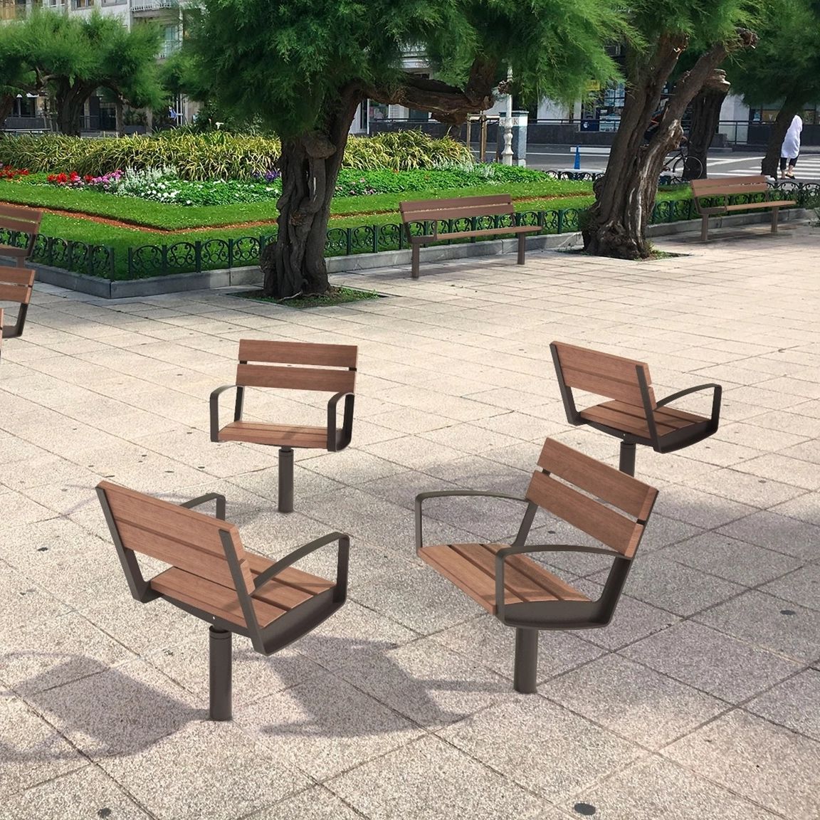 Contemporary urban armchair - INTERVERA - mmcité street furniture ...