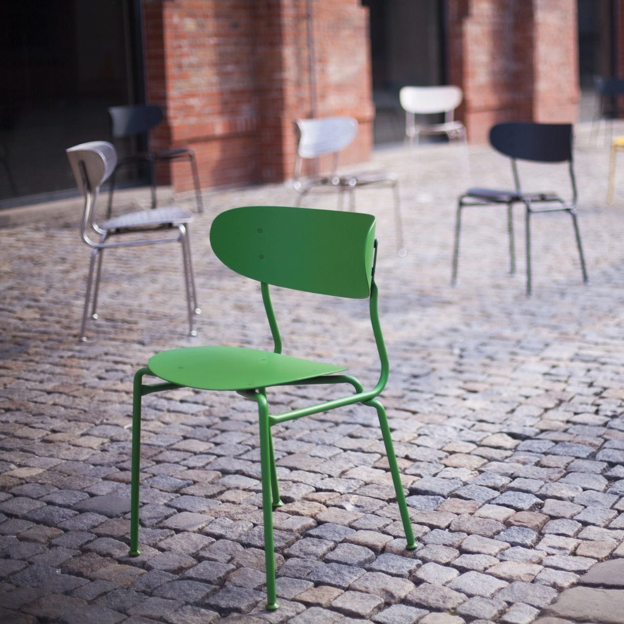 Contemporary chair - BOHÉM - mmcité street furniture - indoor / outdoor ...