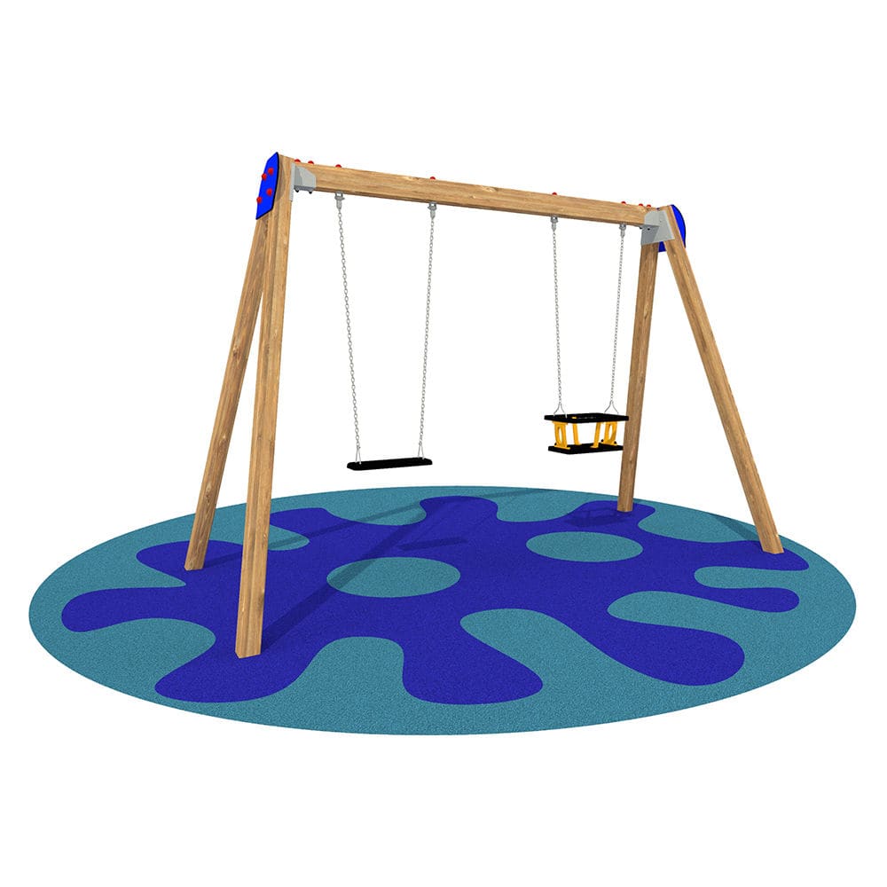 Galvanised steel swing - SHERWOOD - Dimo Group Srl - wooden ...