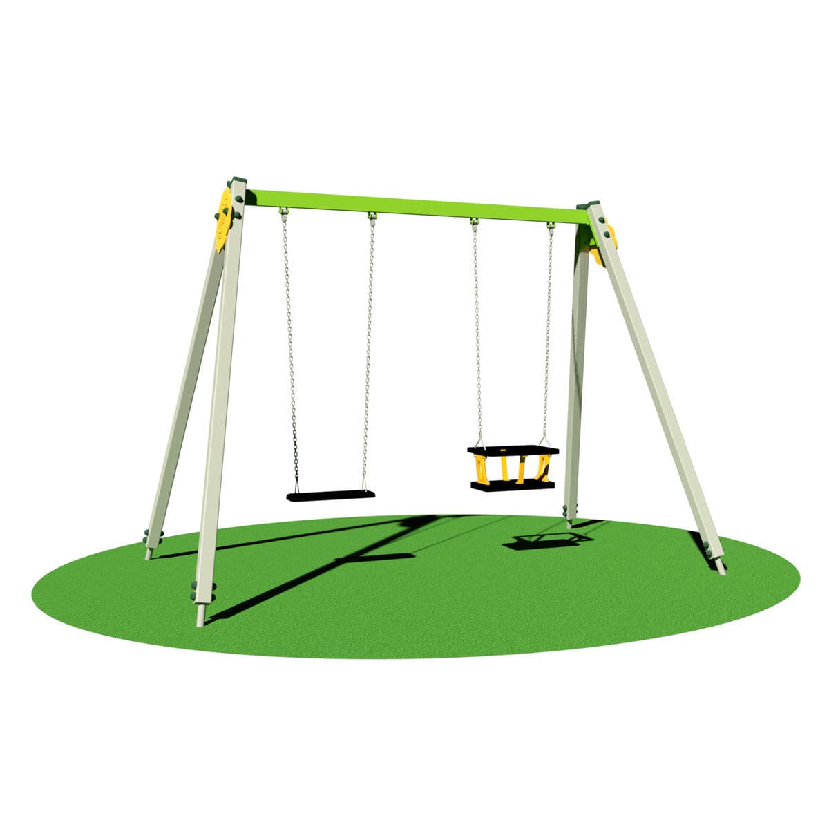 Metal swing - LURI - Dimo Group Srl - polyethylene / HPL / playground